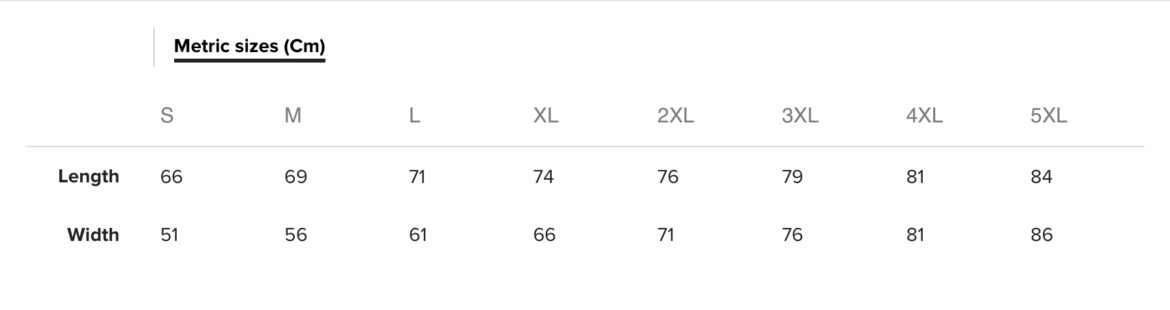 JUMPER SIZE GUIDE - Tabletop Tactics