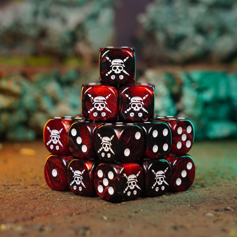 Crimson Onyx Dice - Tabletop Tactics