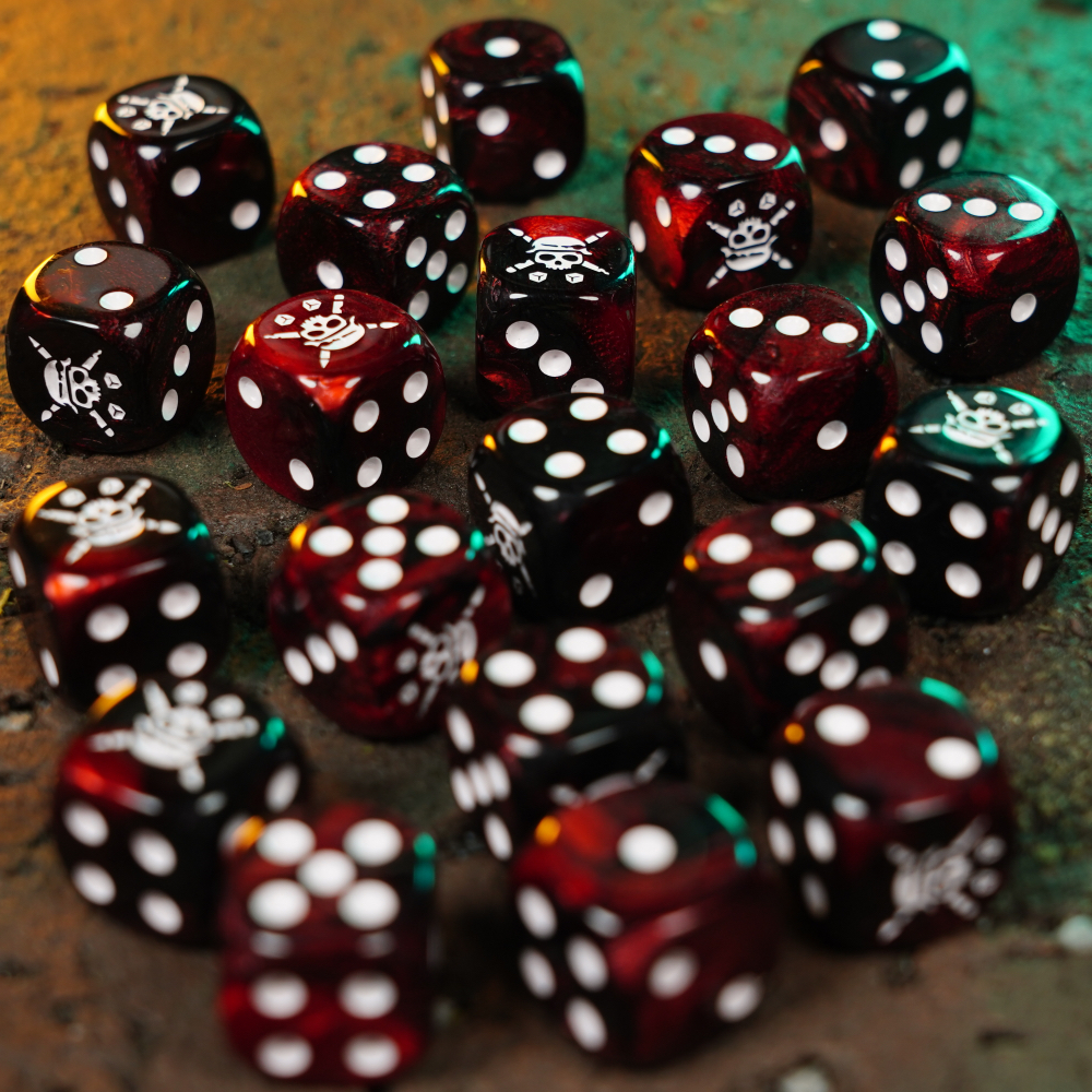 Crimson Onyx Dice - Tabletop Tactics