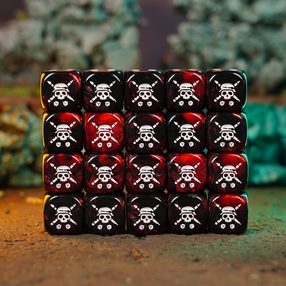 Crimson Onyx Dice - Tabletop Tactics