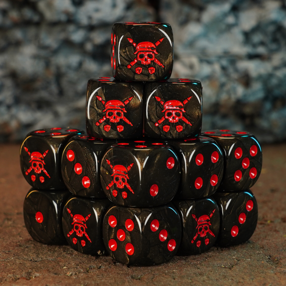 Crimson Onyx Dice - Tabletop Tactics