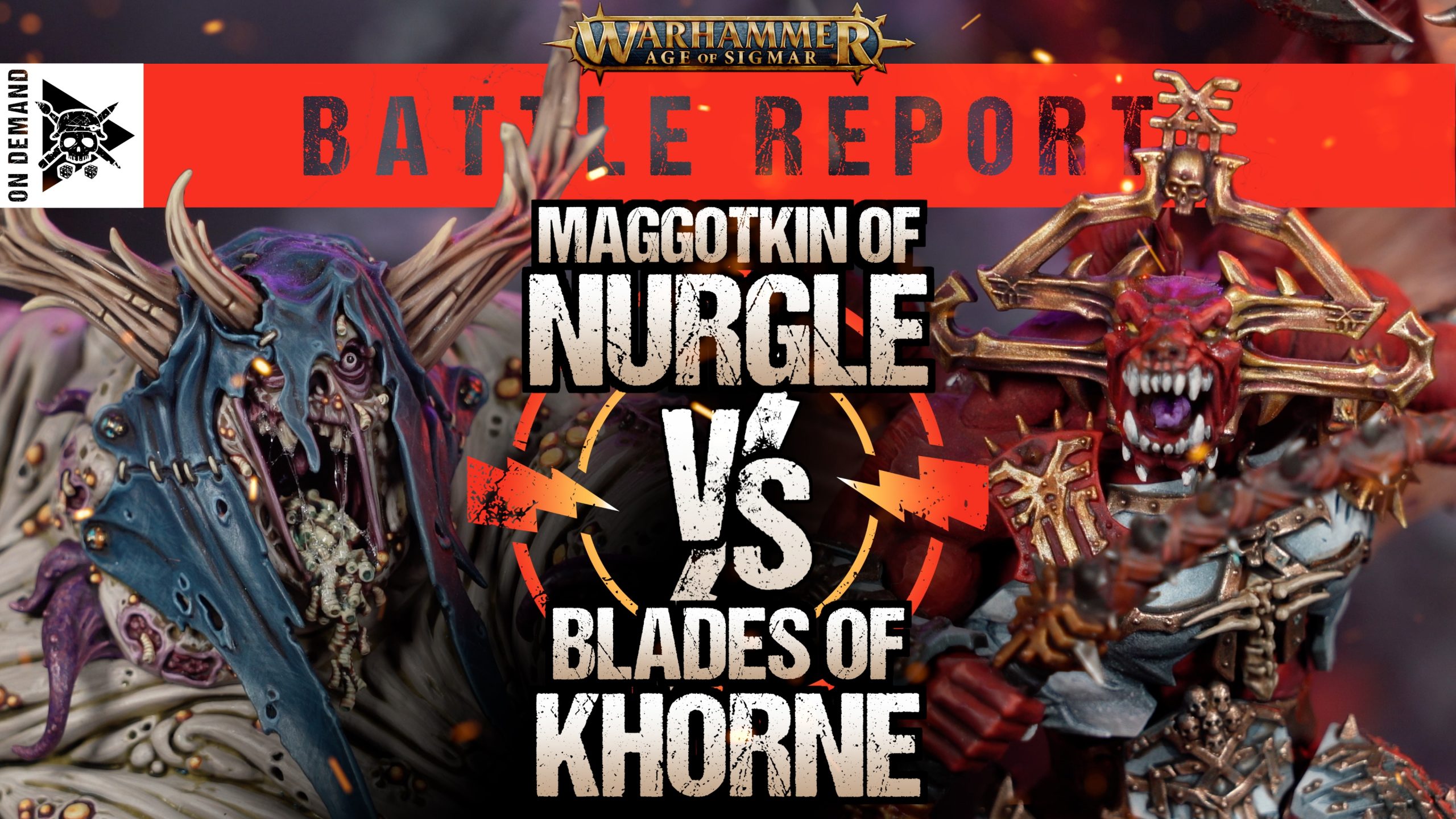 Maggotkin of Nurgle vs Blades of Khorne | Age of Sigmar Battle Report ...