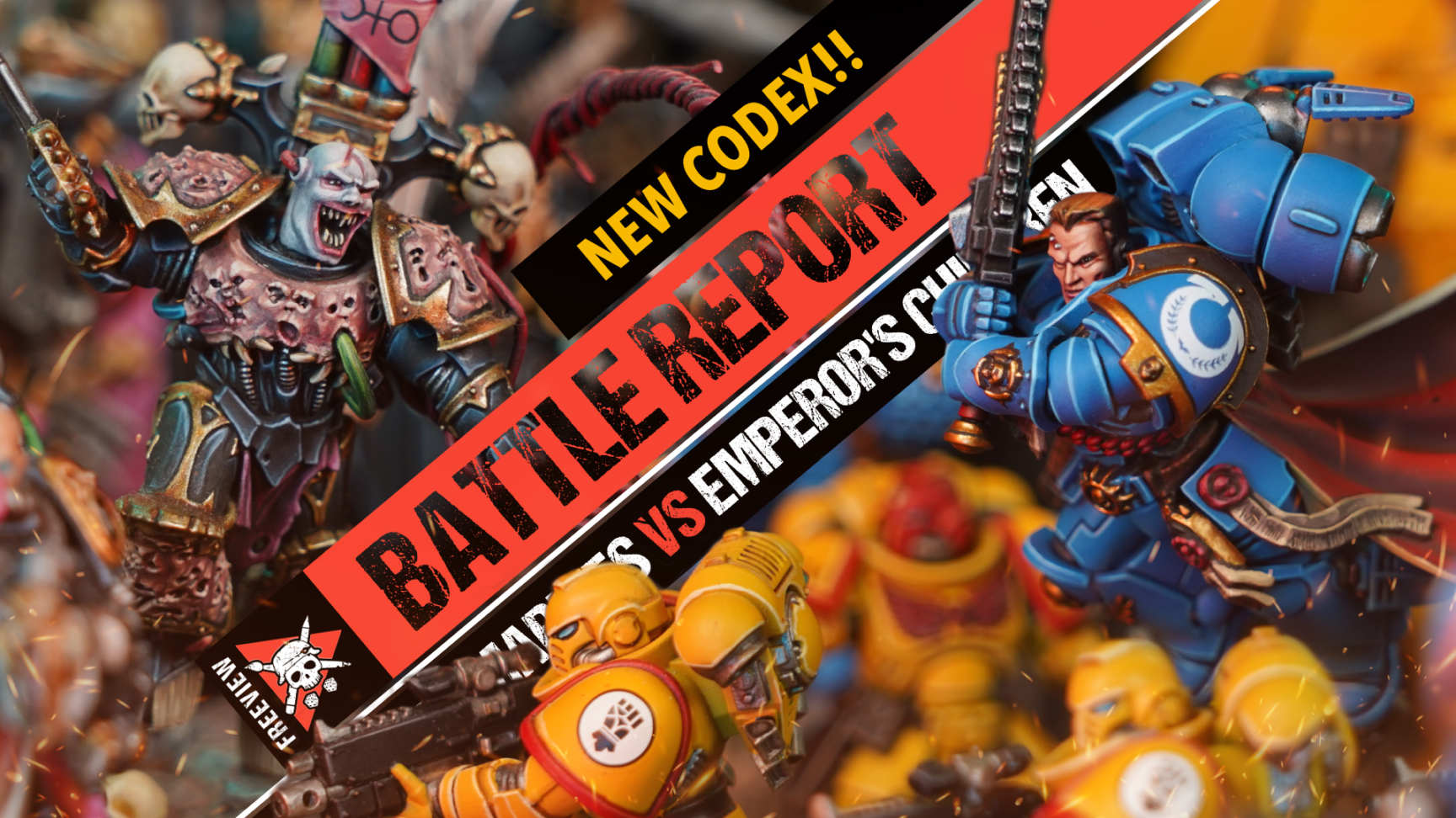 **NEW CODEX 4-PLAYER GAME!!** Space Marines vs Emperor's Children ...