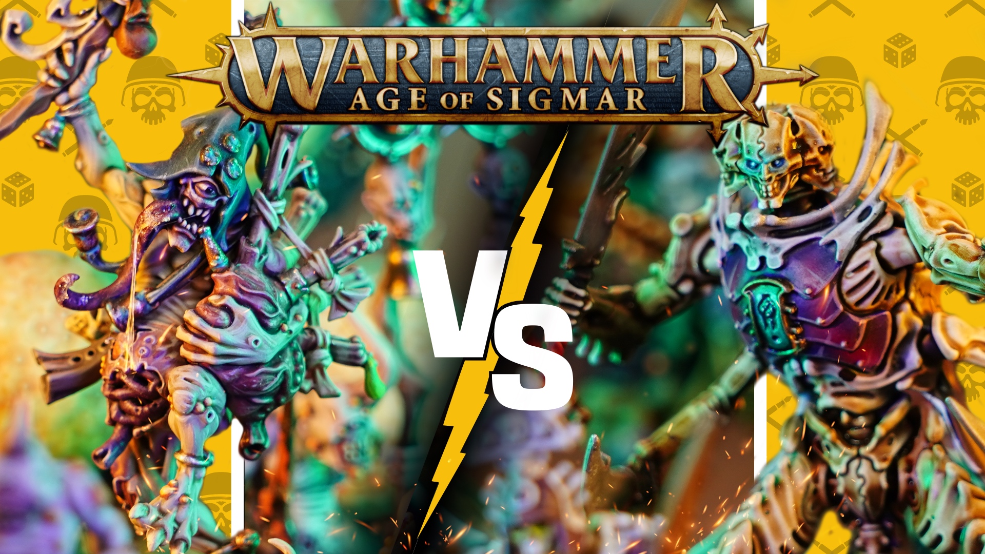 Ossiarch Bonereapers vs Maggotkin of Nurgle | Warhammer AoS Battle ...