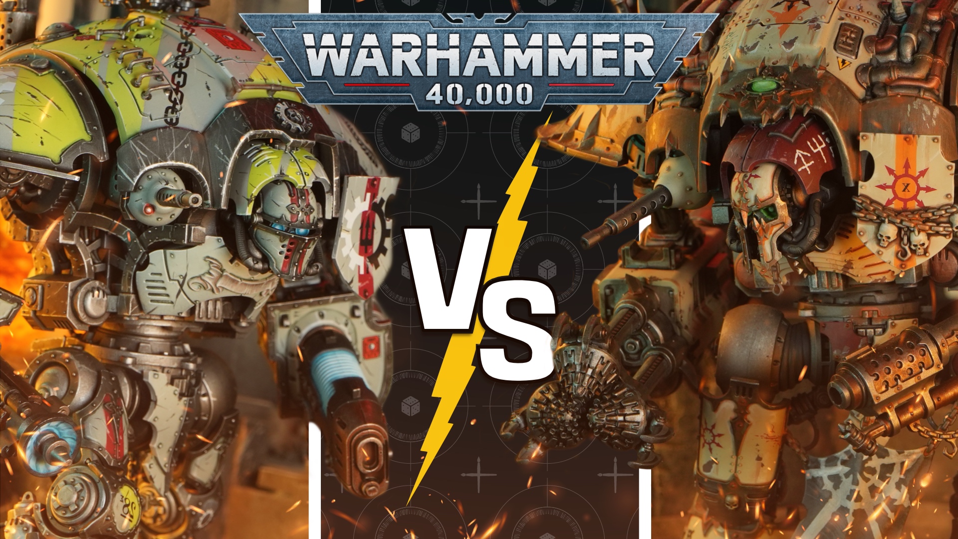 Imperial Knights vs Chaos Knights | Warhammer 40k Battle Report ...