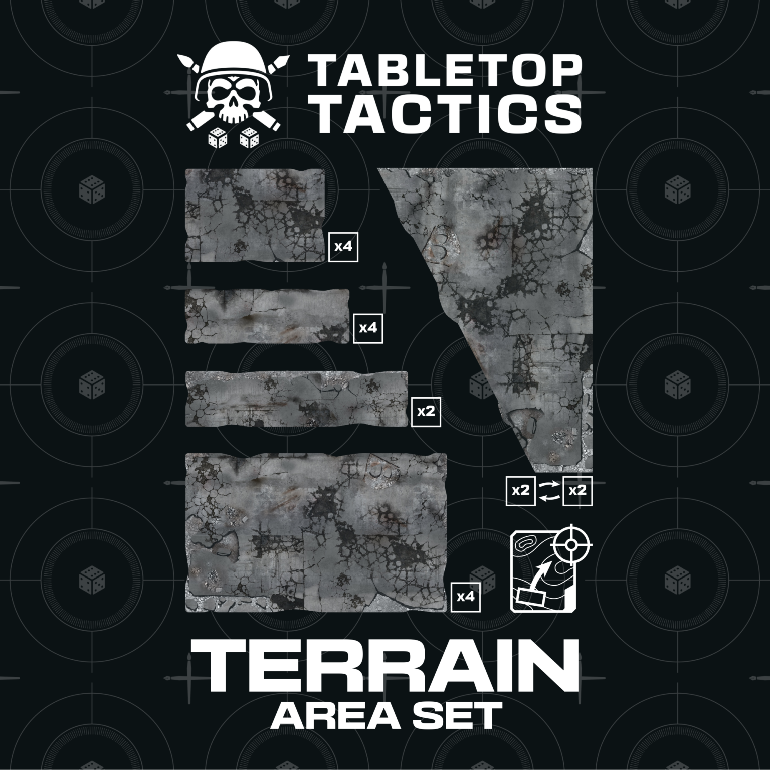 11th Edition Terrain Area Layout Mat Sets - Tabletop Tactics