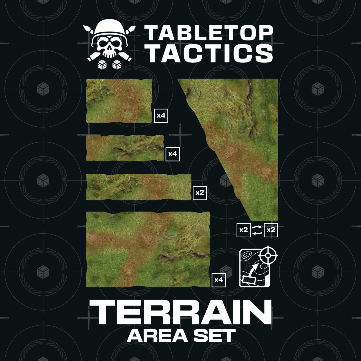11th Edition Terrain Area Layout Mat Sets - Tabletop Tactics